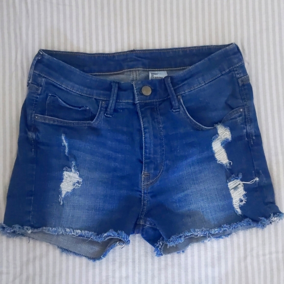 H&M | Shorts | Hm Jean Shorts Cutoffripped Style | Poshmark